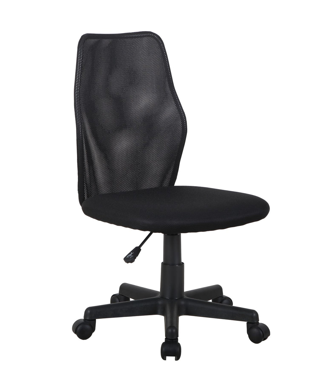 (8373 BLACK)- FABRIC ARMLESS COMPUTER CHAIR – MySleep Furniture